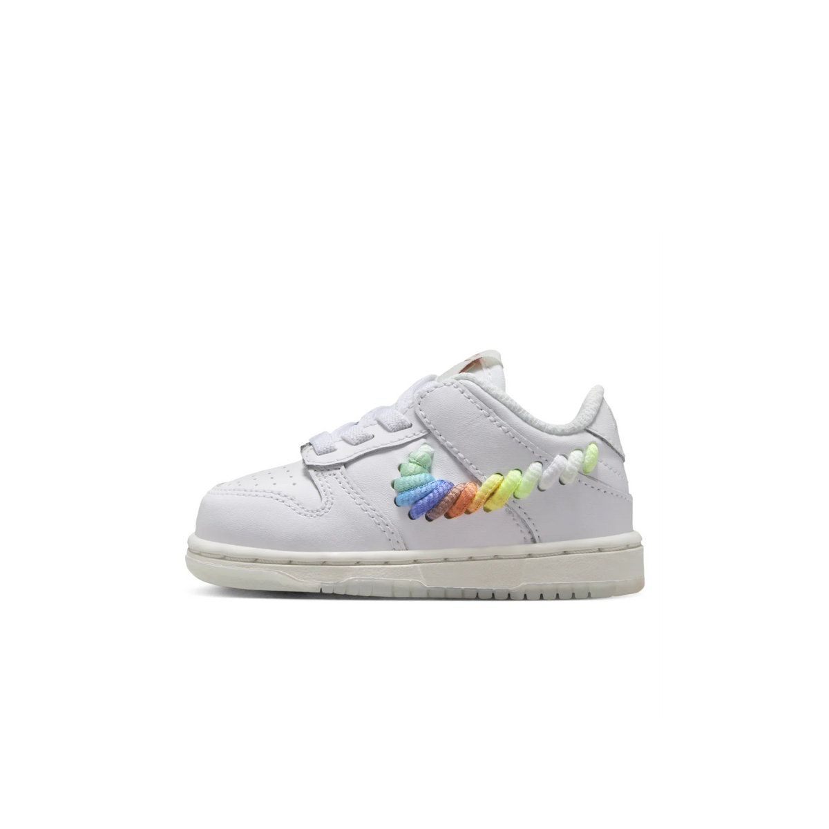 Nike Dunk Low SE Rainbow Lace Swoosh 'White' (TD) – The Attic