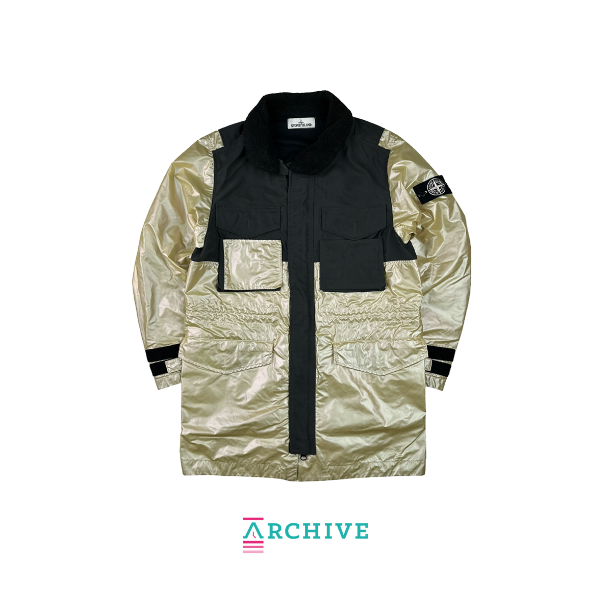 Stone Island Iridescent Coating Tela Reflex Mat 3 in 1 Jacket - Size X ...