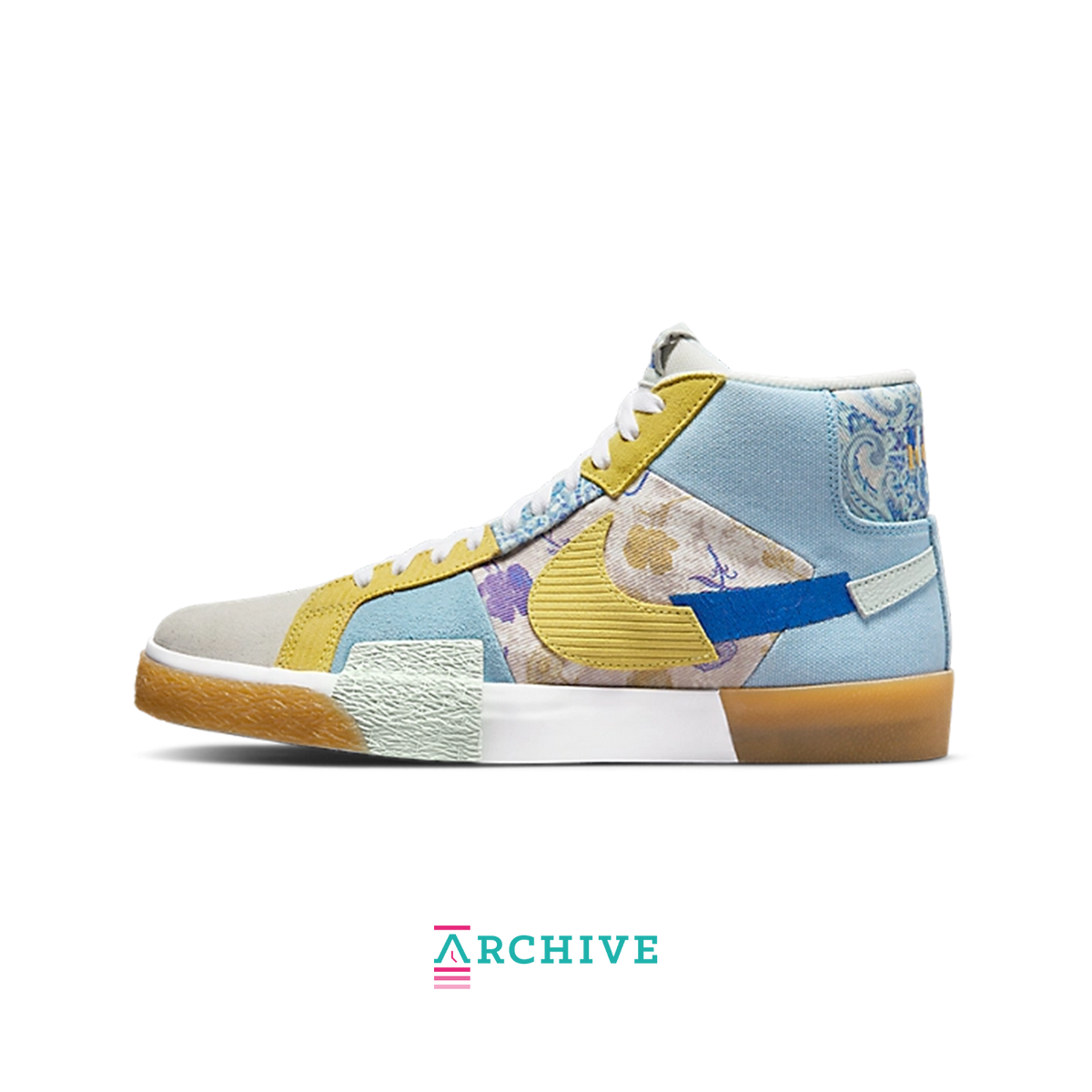 Nike SB Zooom Blazer Mid Edge Floral Paisley 'Boarder Blue' - Size 40 ...